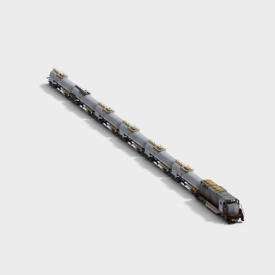 Industrial Train 3D model for Creative Projects