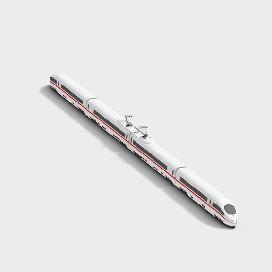 High-Speed Train 3D Model for Modern Design
