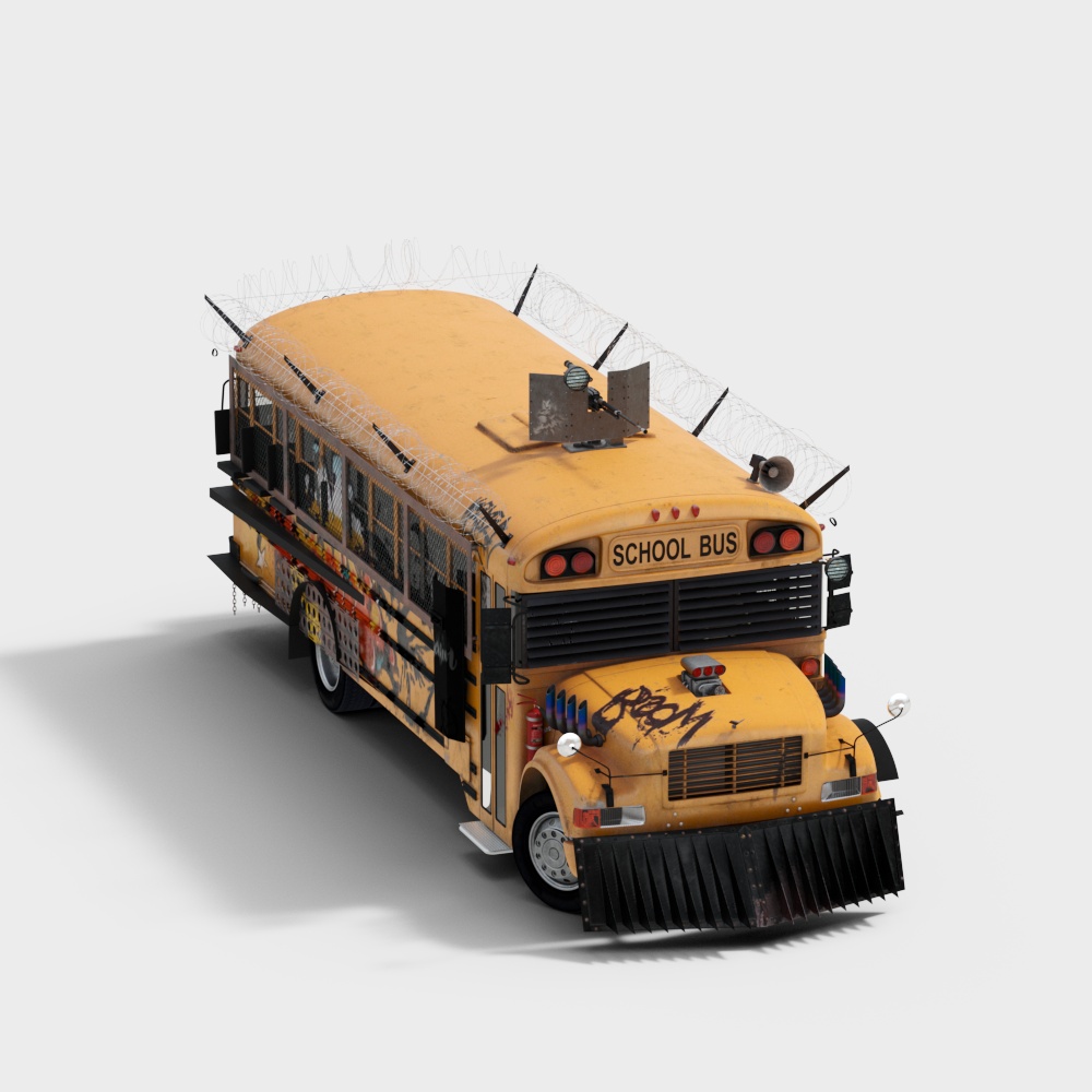 3D School Bus Model – Realistic Urban and Educational 3D Asset