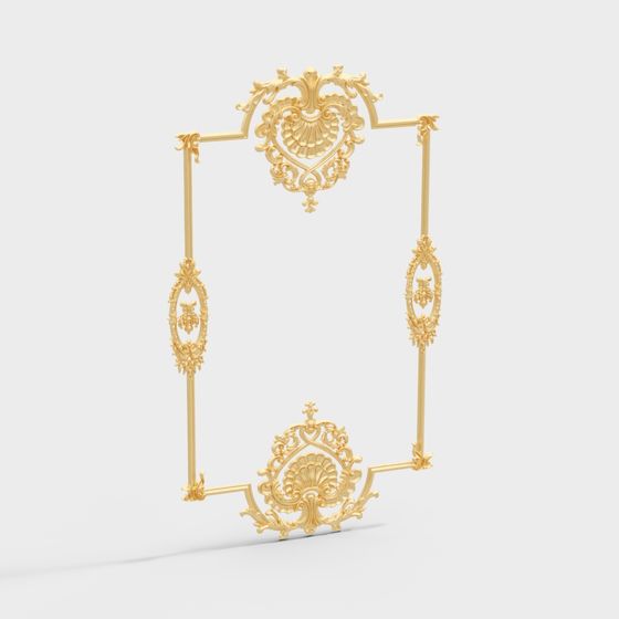 Ornate Baroque Frame 3D model