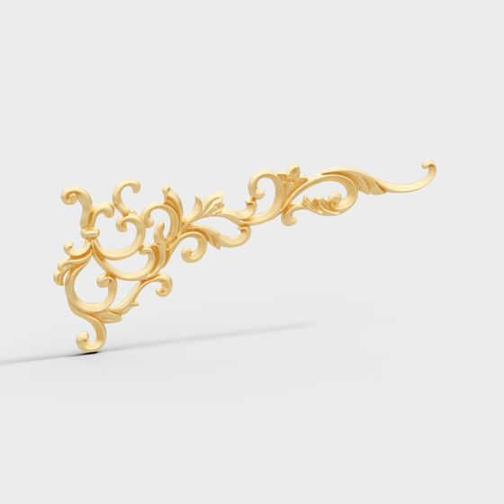 Royal Scroll 3D model - Art Deco Design