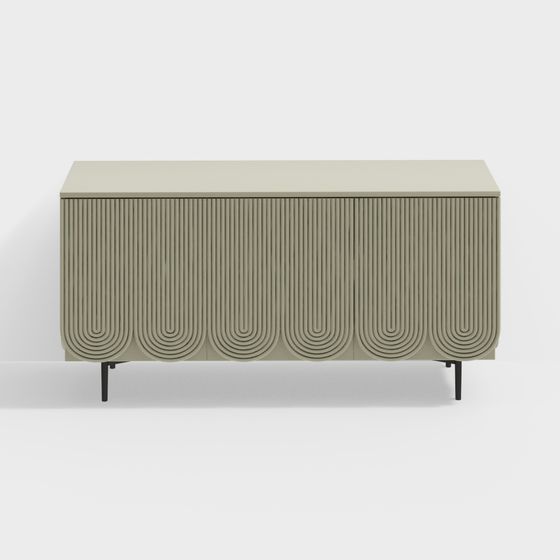 Streamlined Storage Cabinet 3D model