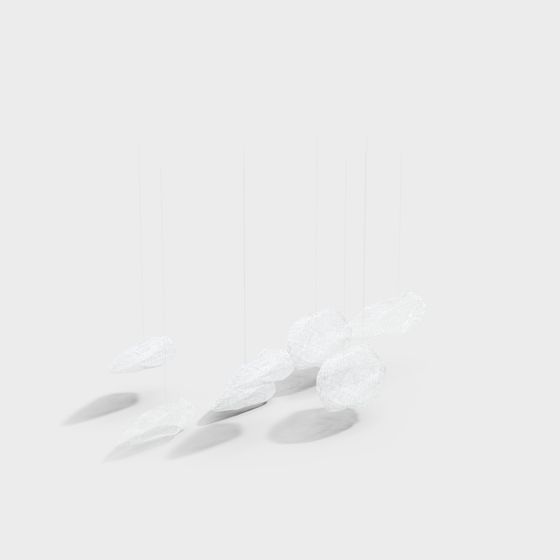 Floating Stone Arrangement 3D model