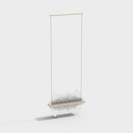 Suspended Mountain View 3D Model – Low-Poly Scenic Design