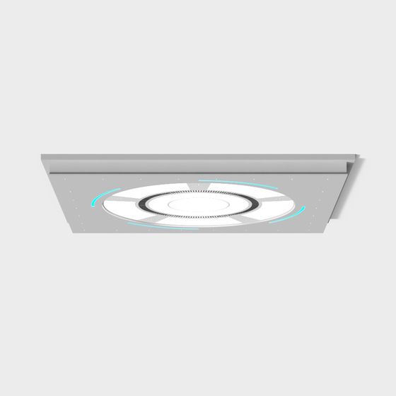 Gray Shopping Mall Ceiling 3D Model – Modern Free Style