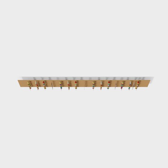 Colorful Pinboard 3D Model – Vibrant Low-Poly Design