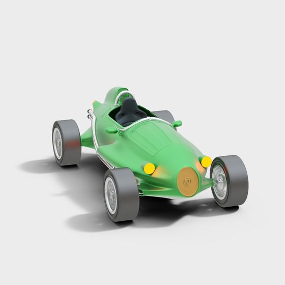 Vibrant Low-Poly Racing Car 3D model