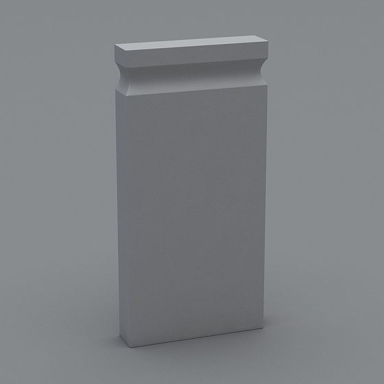 Modern Minimalist Concrete Column 3D model