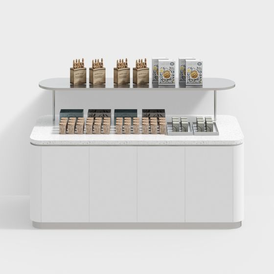 Modern Minimalist Retail Counter 3D model