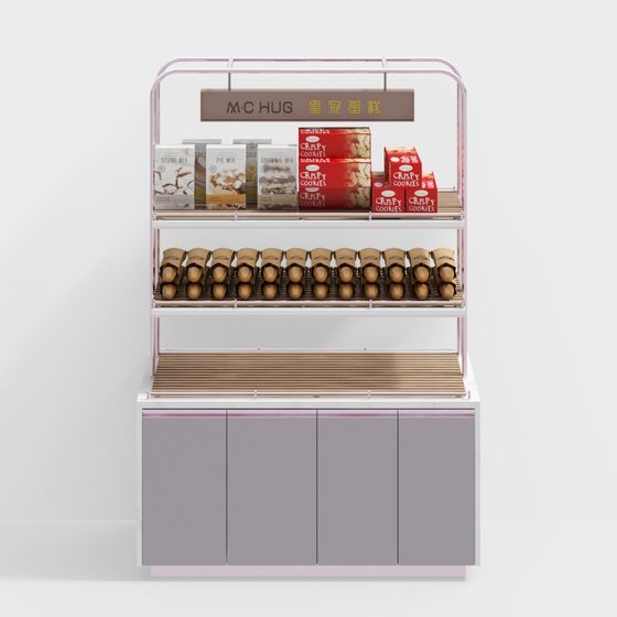 Crispy Cookies Display Cabinet 3D model
