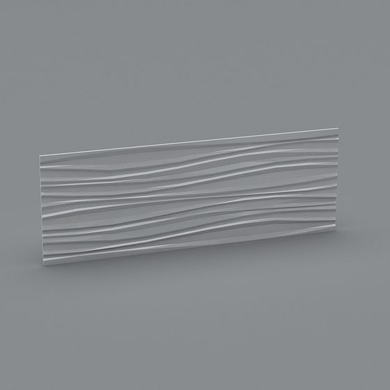Wavy Panel 3D model for Modern Art and Design