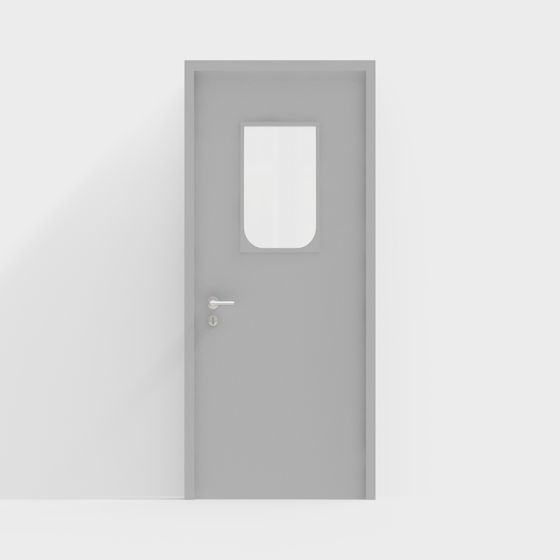 Gray Laboratory Door 3D Model – Free Resource