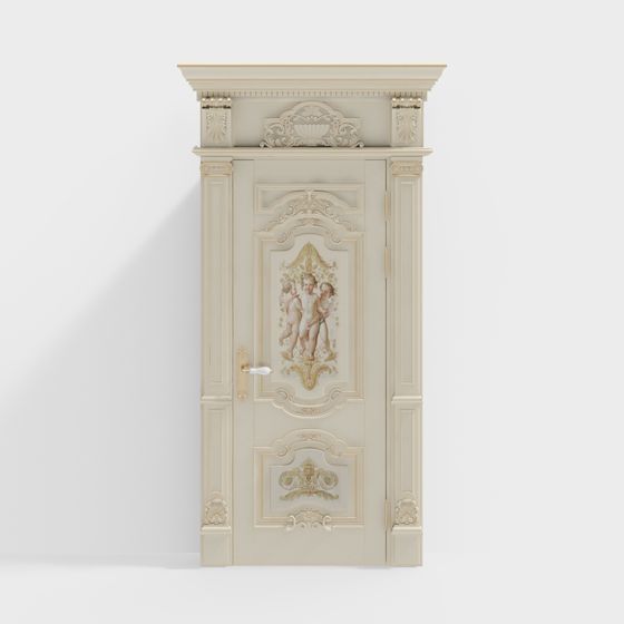 Elegant Classical Door 3D model Inspired by 18th Century Design