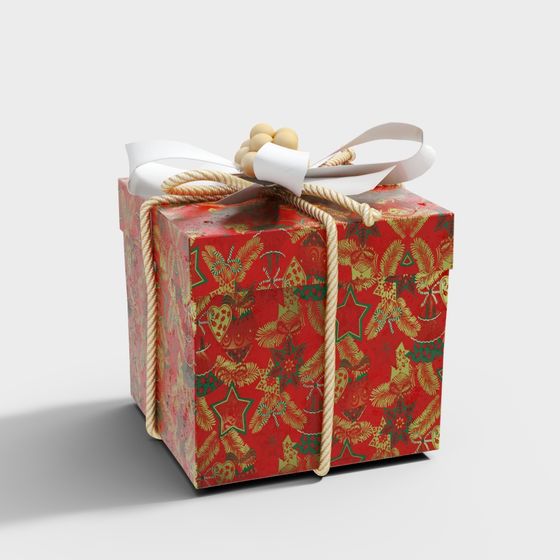 Charming 3D Gift Box Model – Festive Low-Poly Design