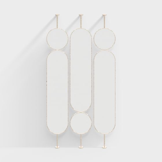 Elegant Gray Restaurant Partitions 3D Model – Free Resource