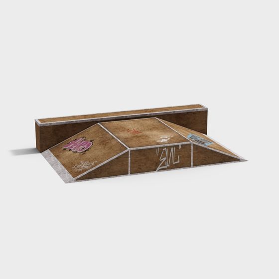 Unique Graffiti Ramp 3D model for Creative Projects