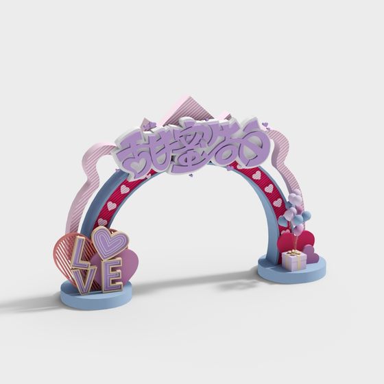 Love Arch 3D model - Romantic Design