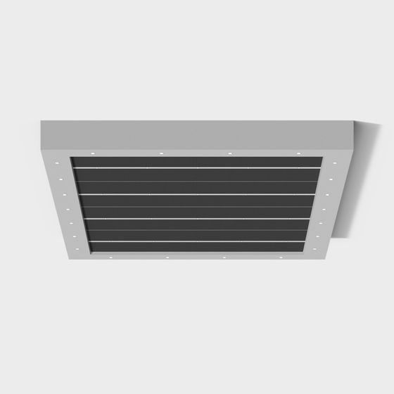 Sleek Ceiling Vent 3D Model – Modern Black & Metal