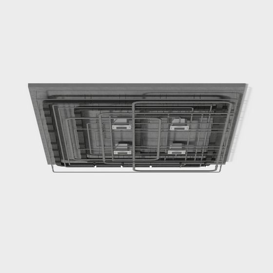 Futuristic Integrated Ceiling 3D Model for Kitchens