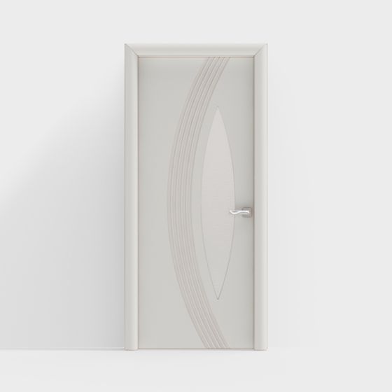 Flowing Gate 3D Model – Wood Texture, Minimalist Design