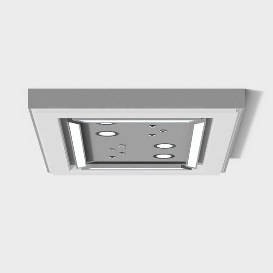 Sleek Modern Ceiling Light 3D model