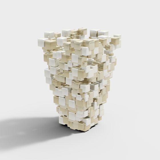 Pixel Blocks 3D Model – Low-Poly Retro Design