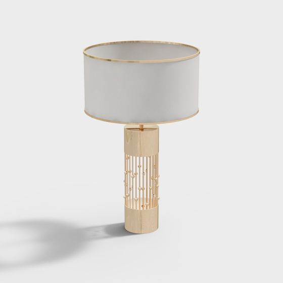 Elegant Low-Polygon Table Lamp 3D model