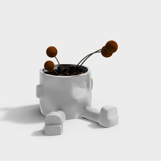 Plant Head 3D Model for Creative Projects
