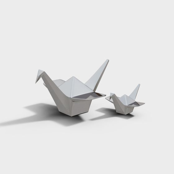 Origami Art 3D Model - Elegance in Simplicity