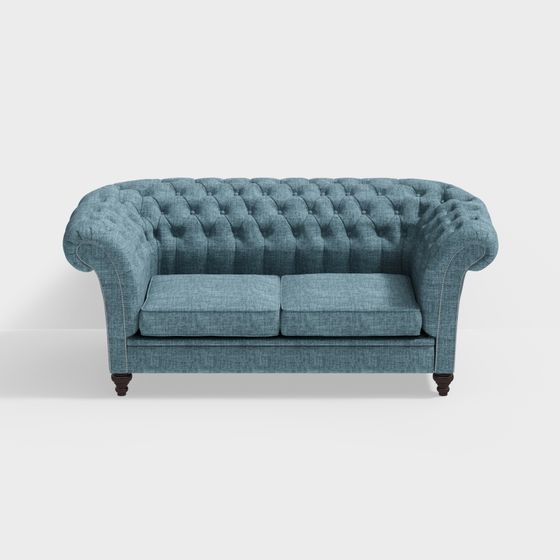Classic Chesterfield Sofa 3D model