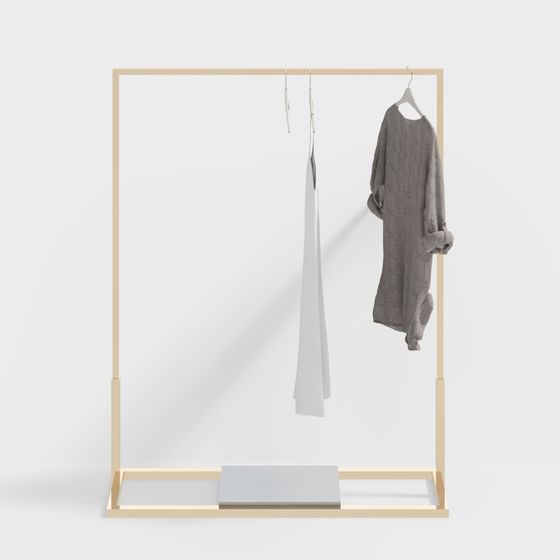 Minimalist Clothing Rack 3D model