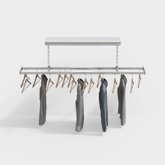 Low Poly Stylish Clothes Hanger 3D model