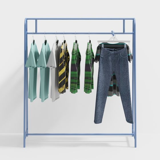 Stylish Low-Poly Hanger 3D Model