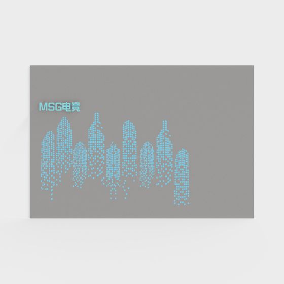 Futuristic MSG eSports City Skyline 3D model