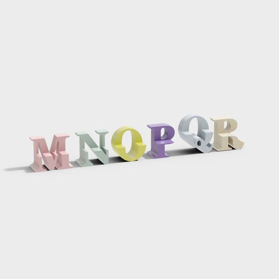 Colorful Alphabet 3D model