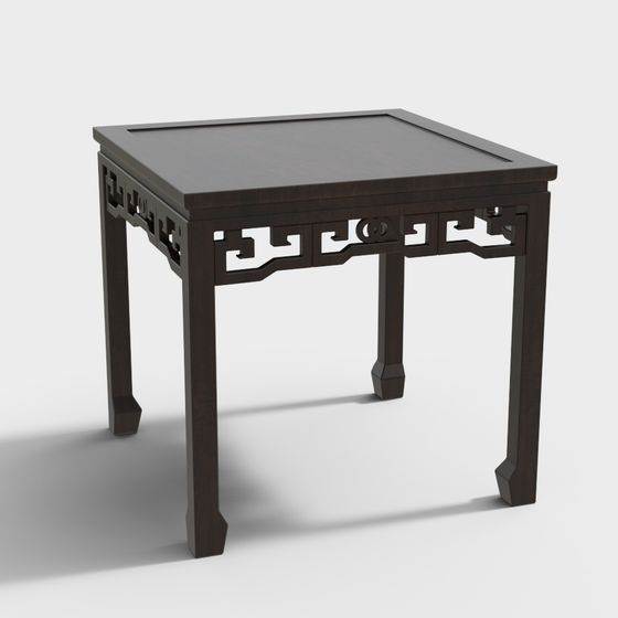 Ancient Elegance Square Table 3D model