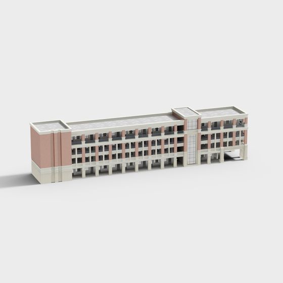 School Building 3D Model – Brown Free