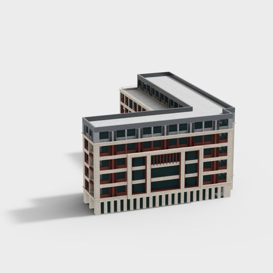 Urban Skyline 3D Model Architectural Design