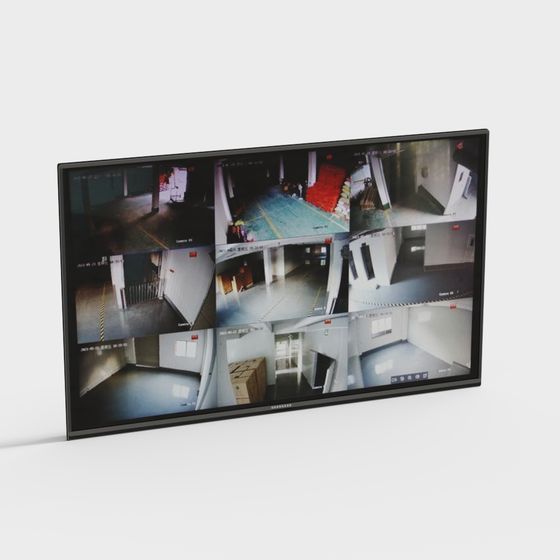 Futuristic Monitoring Screen 3D model