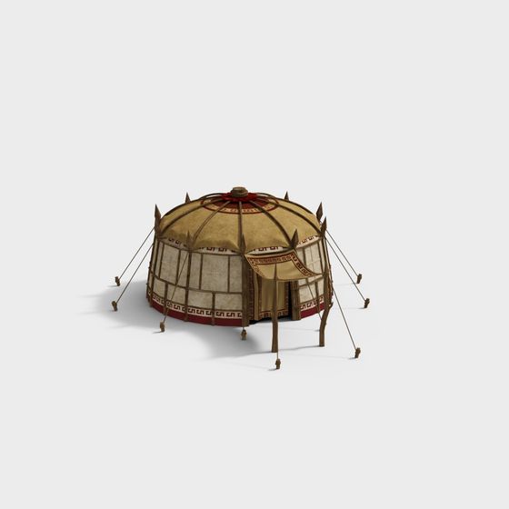 Traditional Mongolian Yurt 3D model