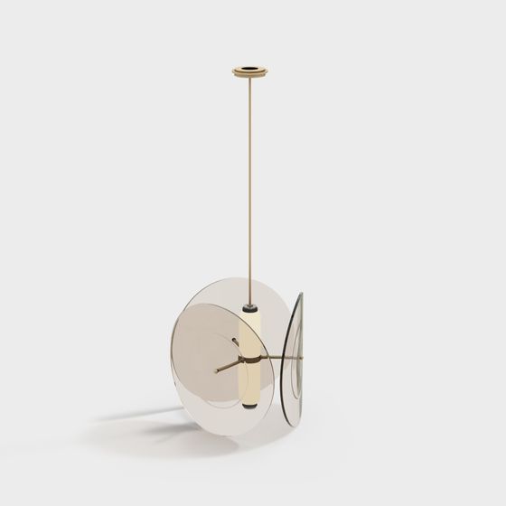 Stylish Low-Poly Pendant Light 3D model