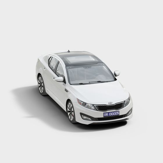 Modern KIA-28 Car 3D Model – Black and Gray Free