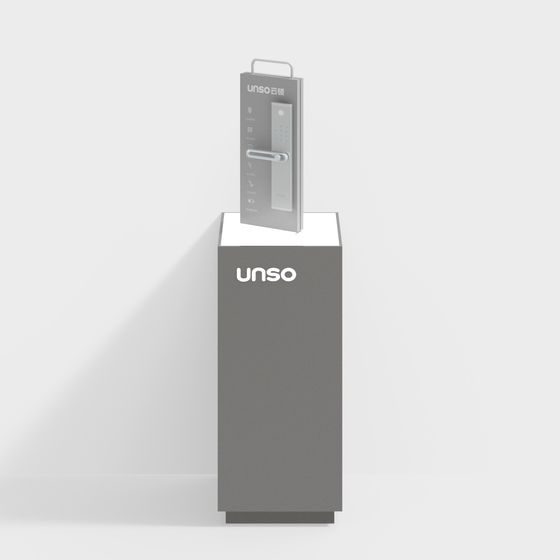 UNSO Smart Lock 3D Model – Detailed Metallic Design