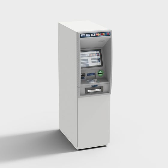 Realistic ATM Machine 3D model for Modern Financial Scenes