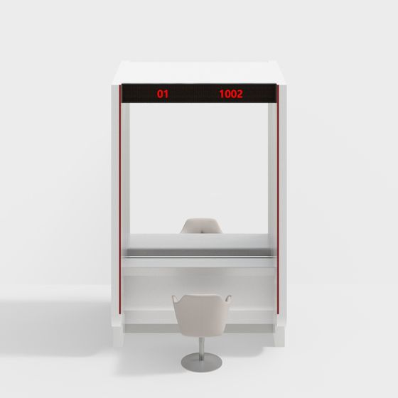 Futuristic Office Cubicle 3D model