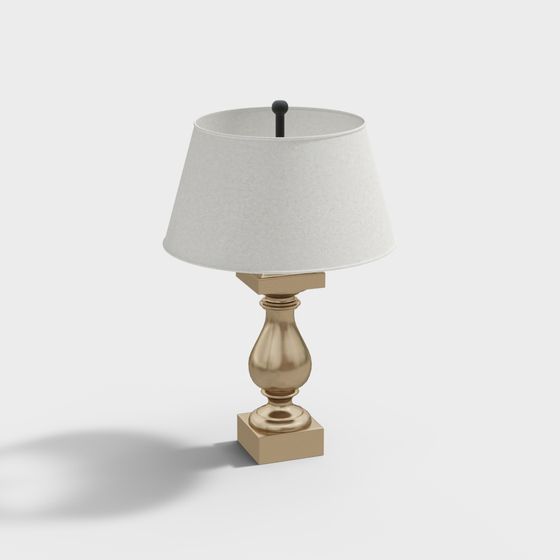Elegant Low-Poly Table Lamp 3D Model – Stylish Lighting