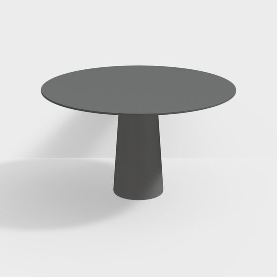 Elegant Low-Poly Round Table 3D Model
