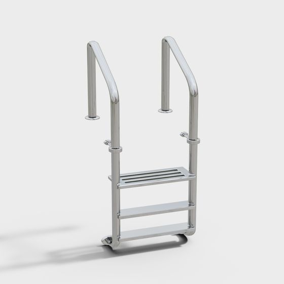 Stylish Low-Poly Pool Ladder 3D model