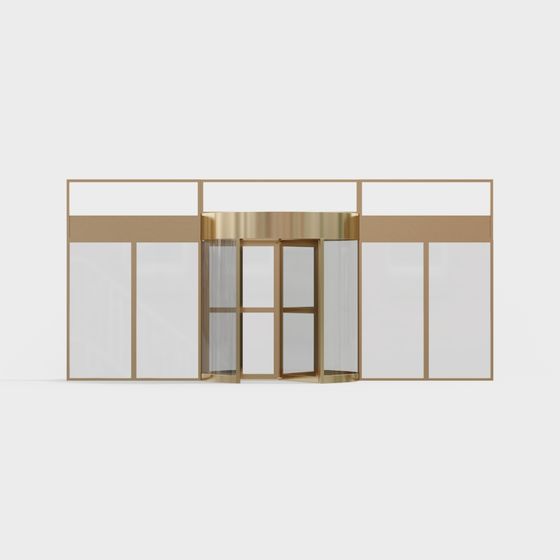 Elegant Rotating Door 3D model for Modern Spaces