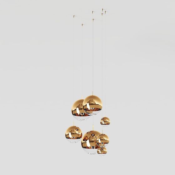 Elegant Hanging Lamp 3D model